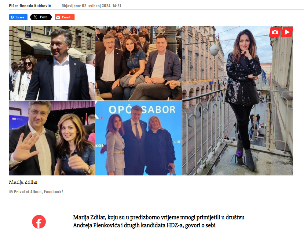 Od priče s Rimac do fotografija s Plenkovićem: HDZ-ova biotehničarka koja je iz Ministarstva ...